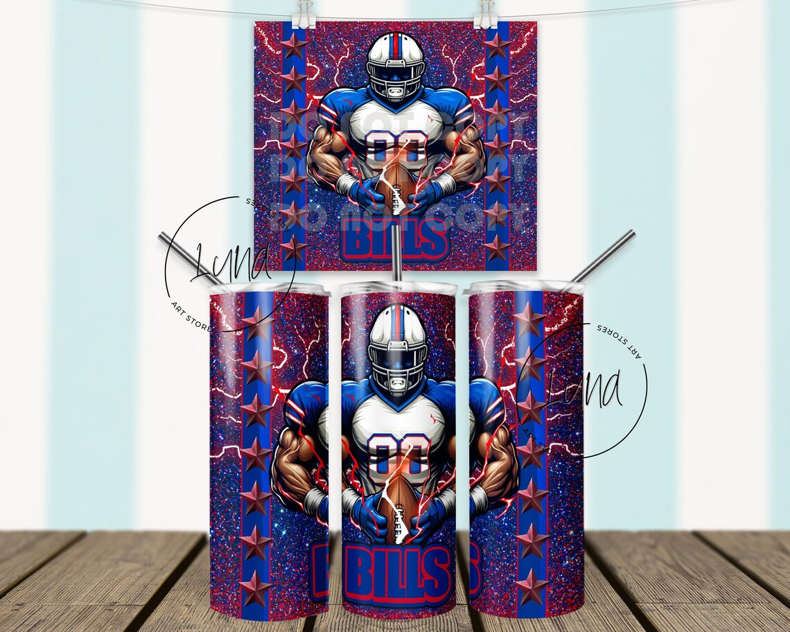 20oz Skinny Tumbler Wrap | Football Tumbler Design | 20oz Skinny ...