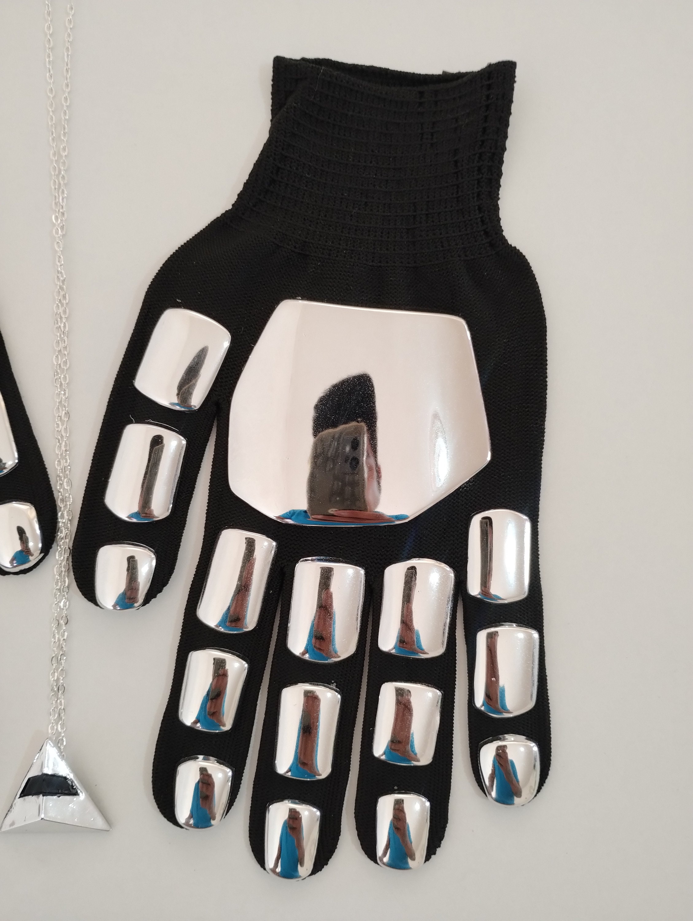 Daft Punk Pair of Gloves Cosplay Guy Manuel Thomas Bangalter Chrome ...