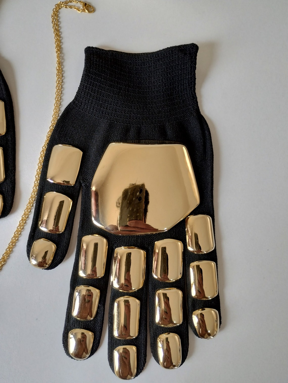 Daft Punk Pair of Gloves Cosplay Guy Manuel Thomas Bangalter Gold ...