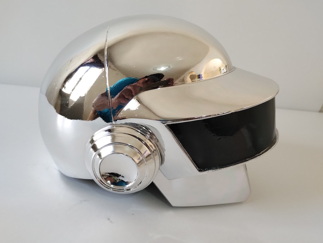 Daft Punk Thomas Bangalter Helmet Silver Chrome Fan Made Replica - Etsy