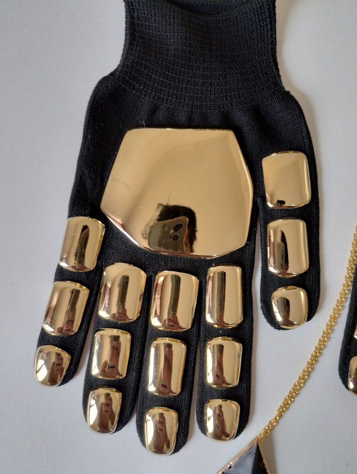 Daft Punk Pair of Gloves Cosplay Guy Manuel Thomas Bangalter Gold ...