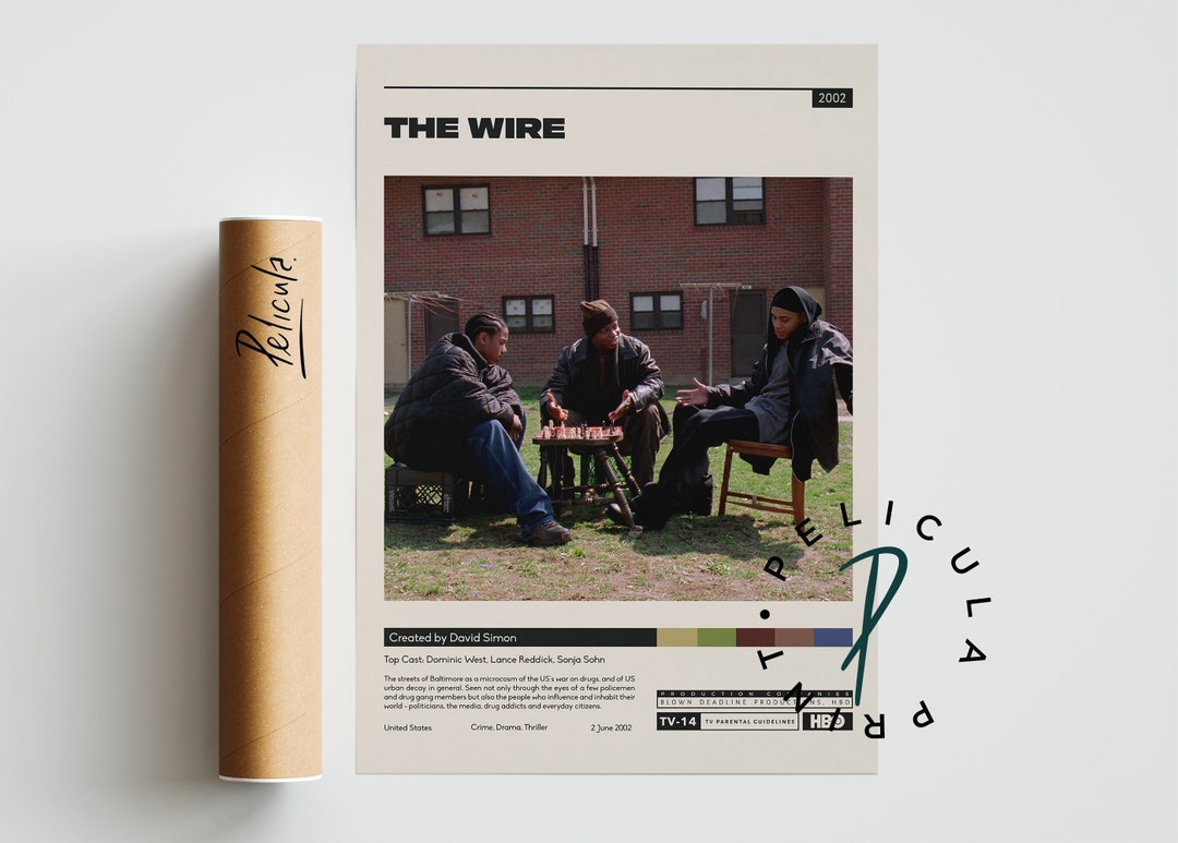 The Wire Poster David Simon Minimalist Tv Series Poster Vintage Retro ...