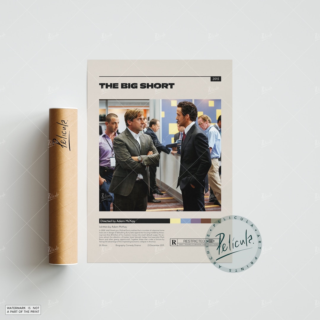The Big Short Poster Adam Mckay Minimalist Movie Poster Vintage Retro ...