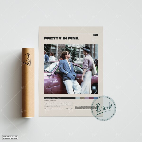 Minimalist Pretty in Pink Movie Poster - Etsy