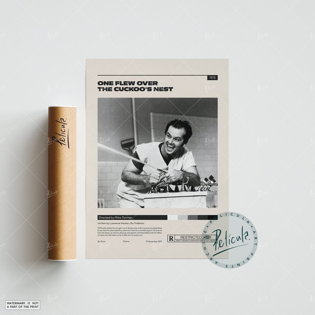 One Flew Over the Cuckoo's Nest Poster Milos Forman Minimalist Movie ...