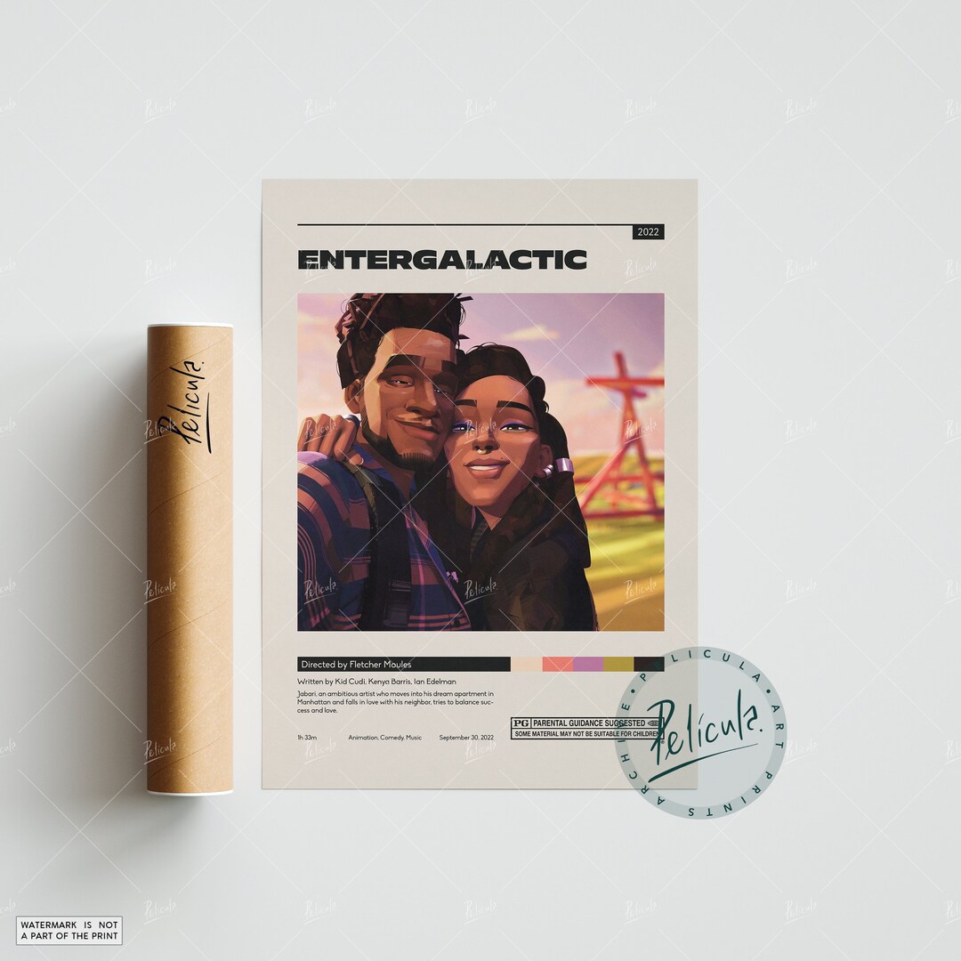 Entergalactic Poster Fletcher Moules Minimalist Movie Poster Vintage ...