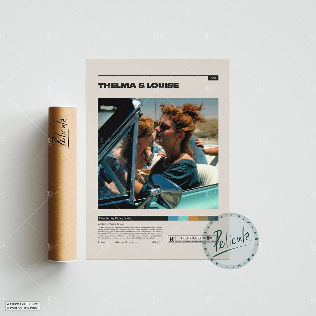 Thelma and Louise Poster Ridley Scott Minimalist Movie Poster Vintage ...