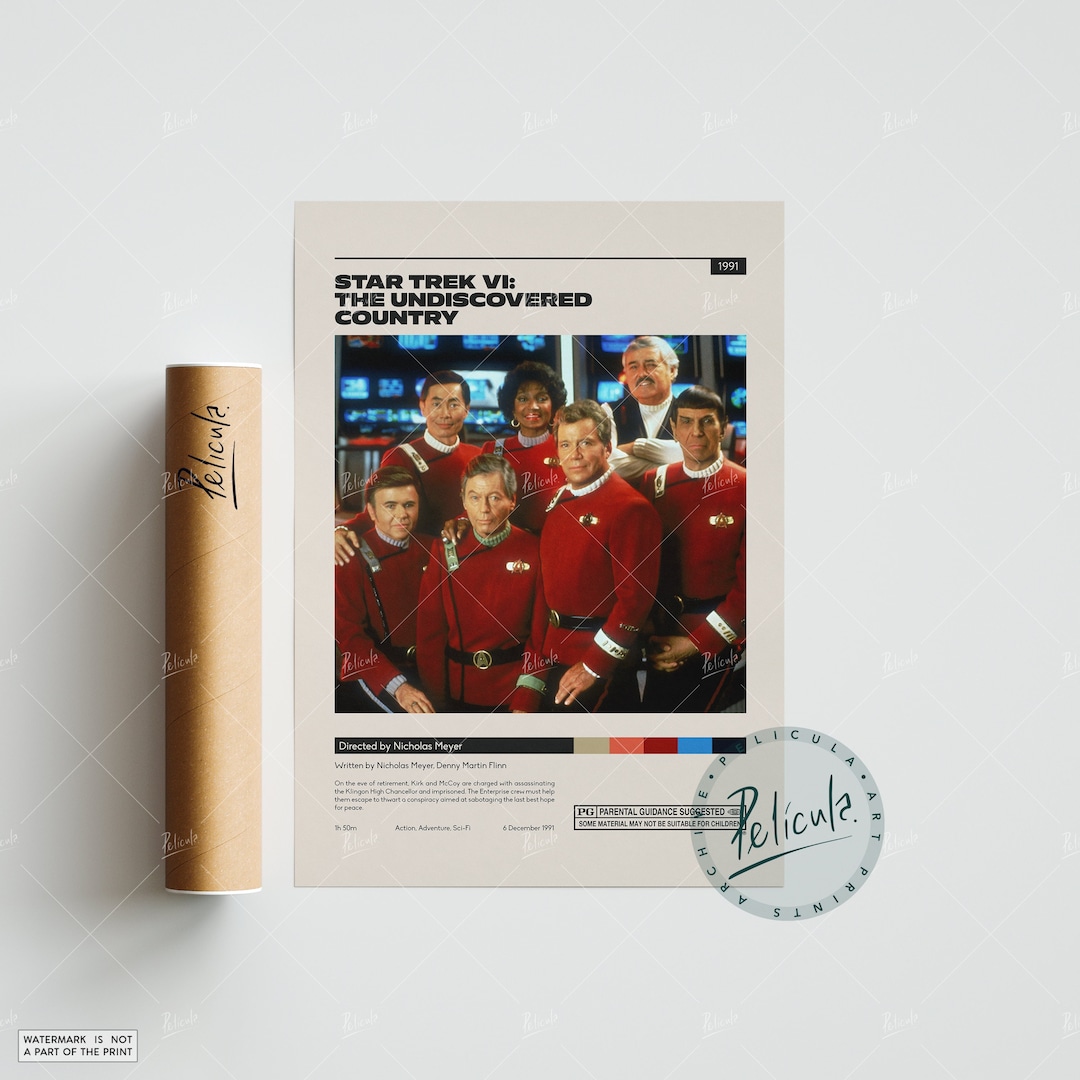 Star Trek VI: the Undiscovered Country Minimalist Movie Poster Vintage ...