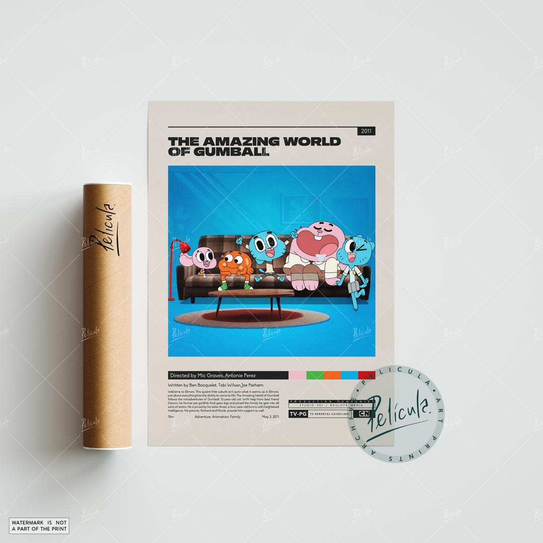 The Amazing World of Gumball ben Bocquelet minimalist Tv Series Poster ...