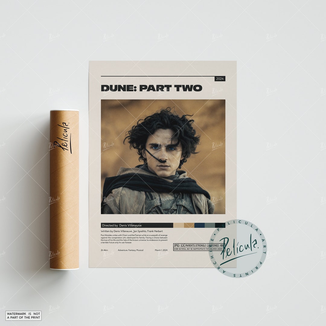Dune: Part Two Poster Denis Villeneuve Minimalist Movie Poster Vintage ...