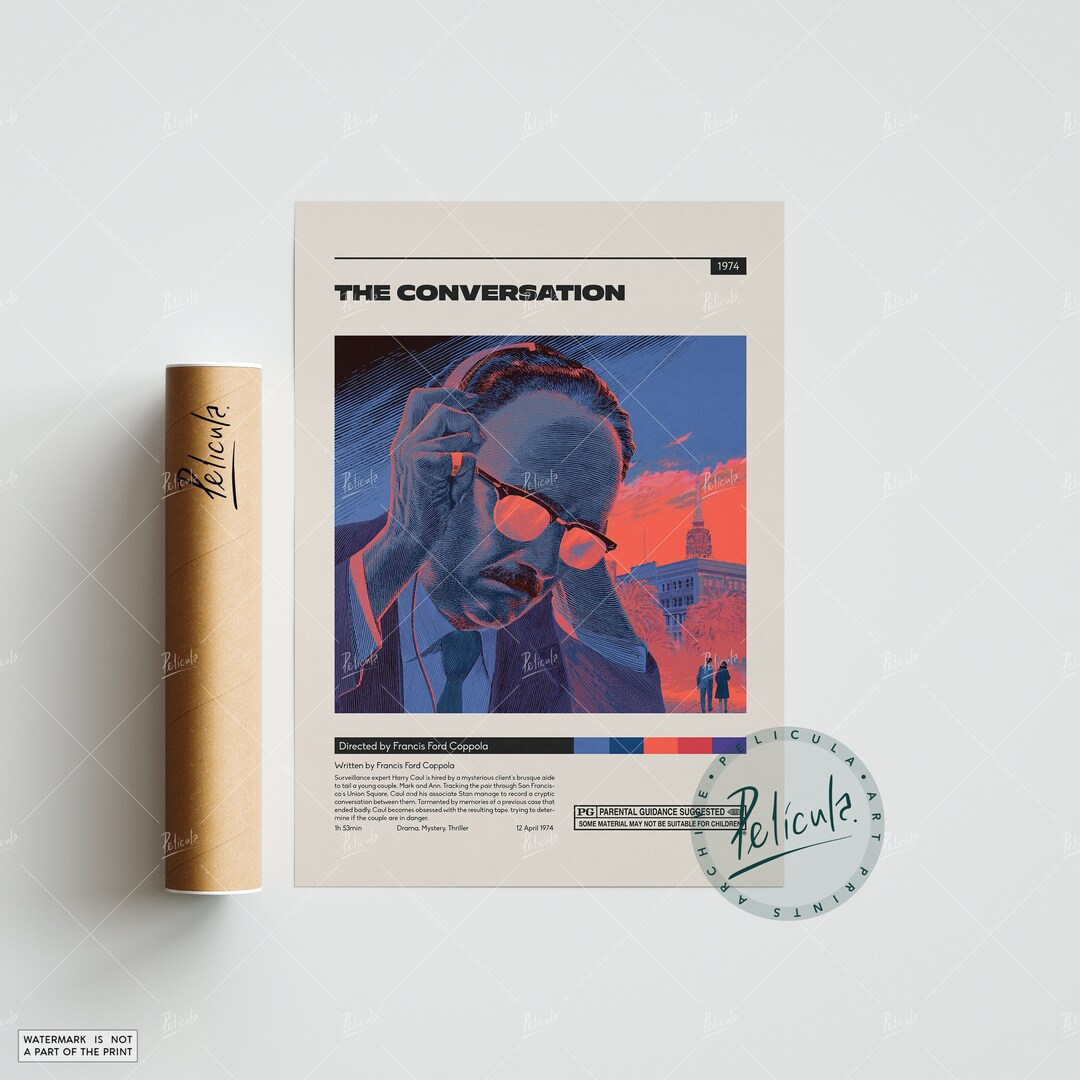 The Conversation Francis Ford Coppola Minimalist Movie Poster Vintage ...