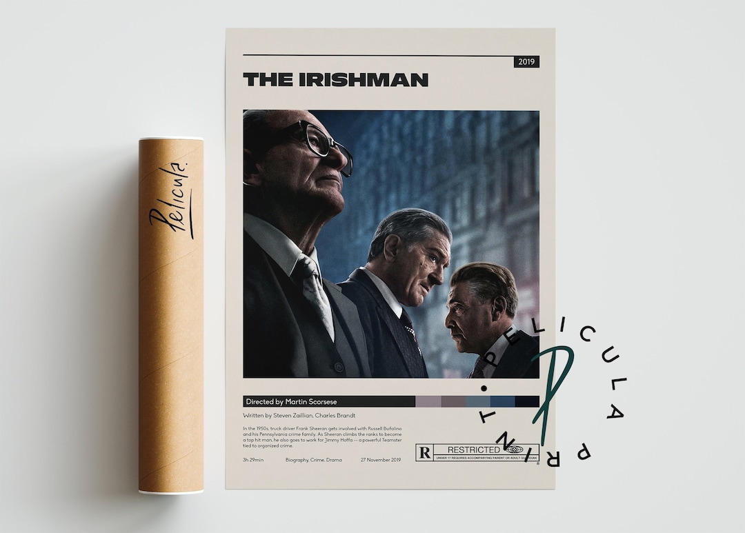 The Irishman Poster Martin Scorsese Minimalist Movie Poster Vintage ...