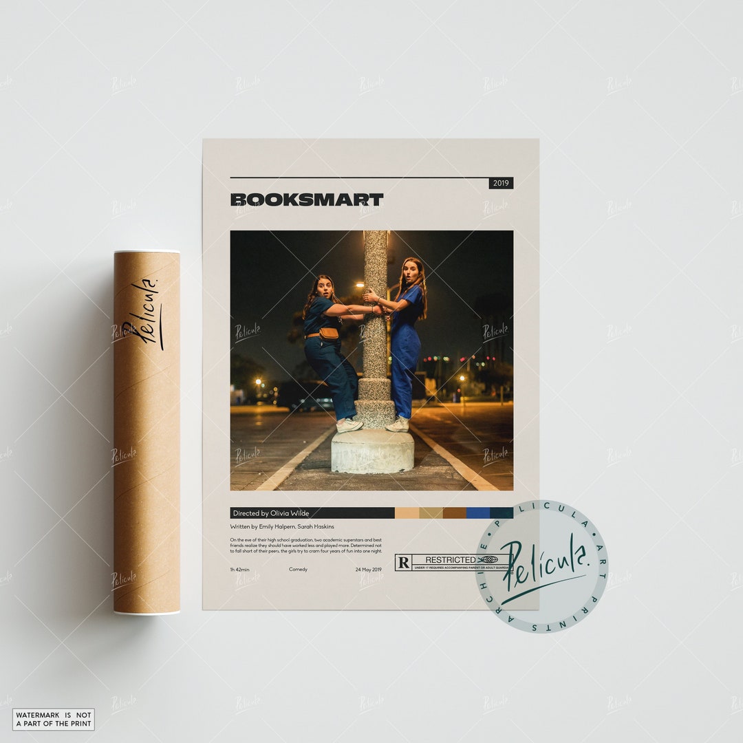 Booksmart Poster Olivia Wilde Minimalist Movie Poster Vintage Retro Art ...