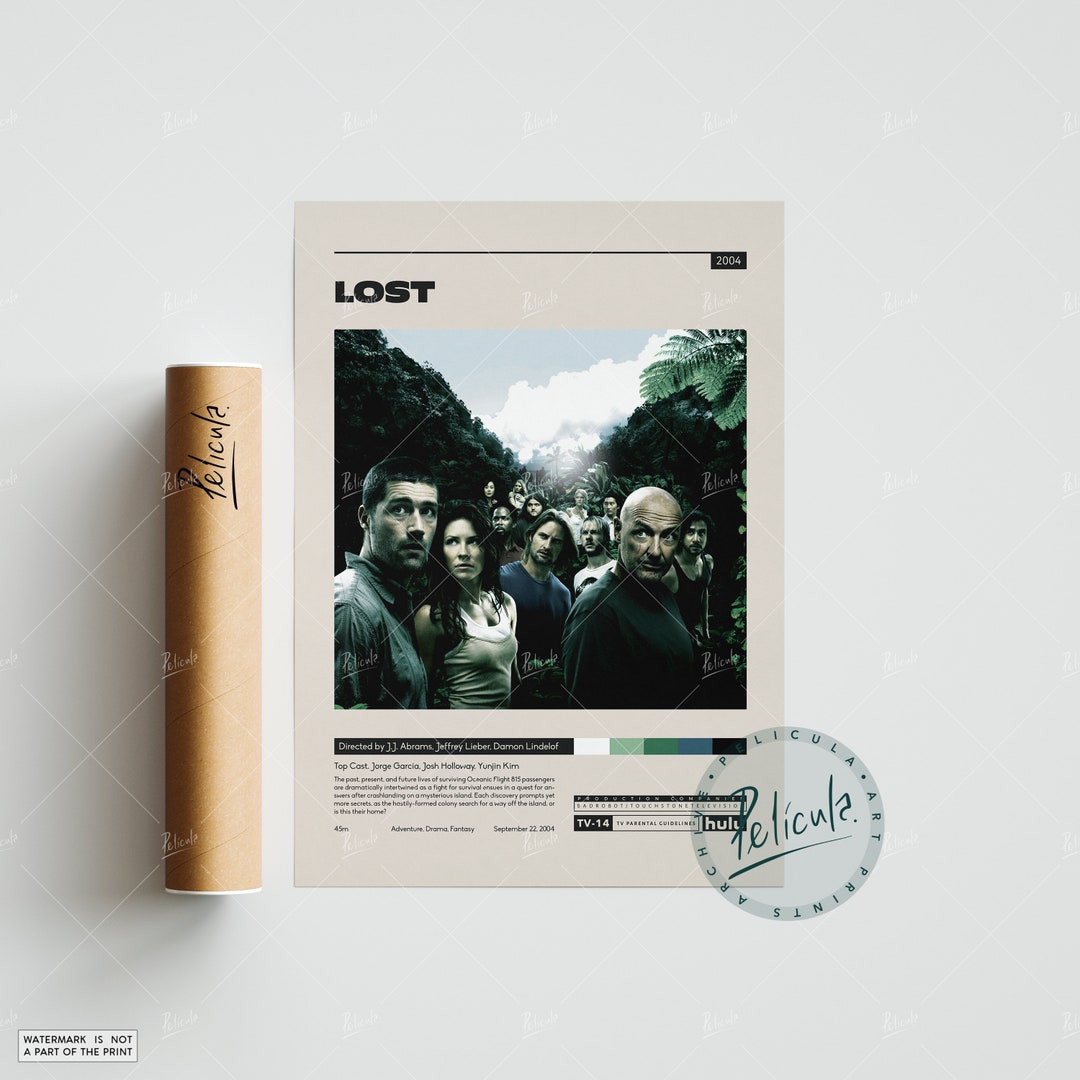 Lost Poster Jeffrey Lieber Minimalist Tv Series Poster Vintage Retro ...