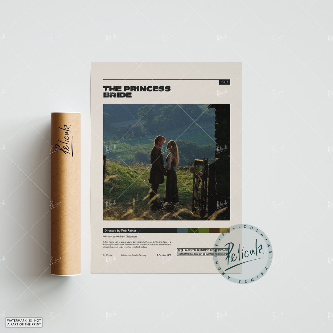 The Princess Bride Rob Reiner Minimalist Movie Poster Vintage Retro Art ...
