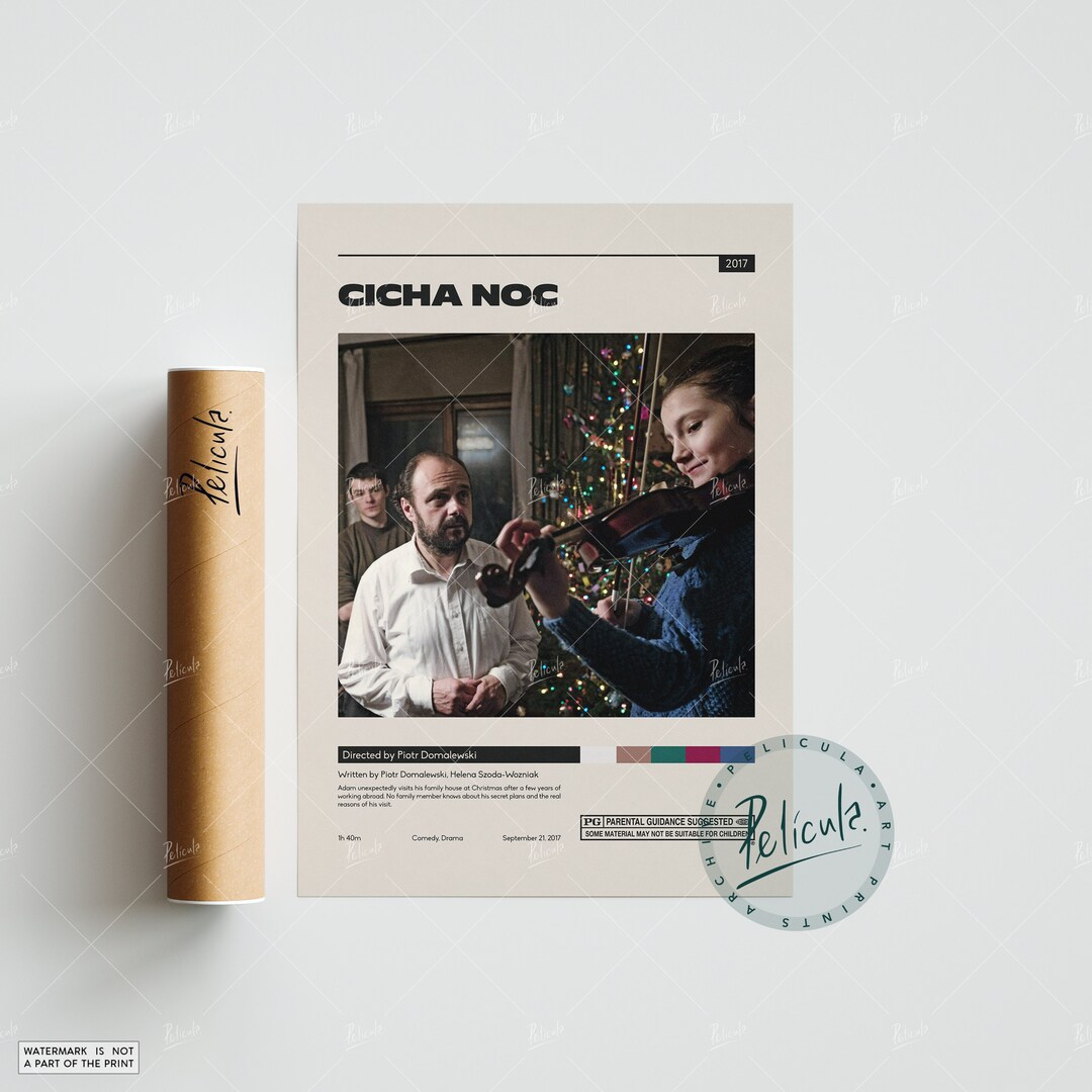 Cicha Noc Poster Piotr Domalewski Minimalist Movie Poster Vintage Retro ...