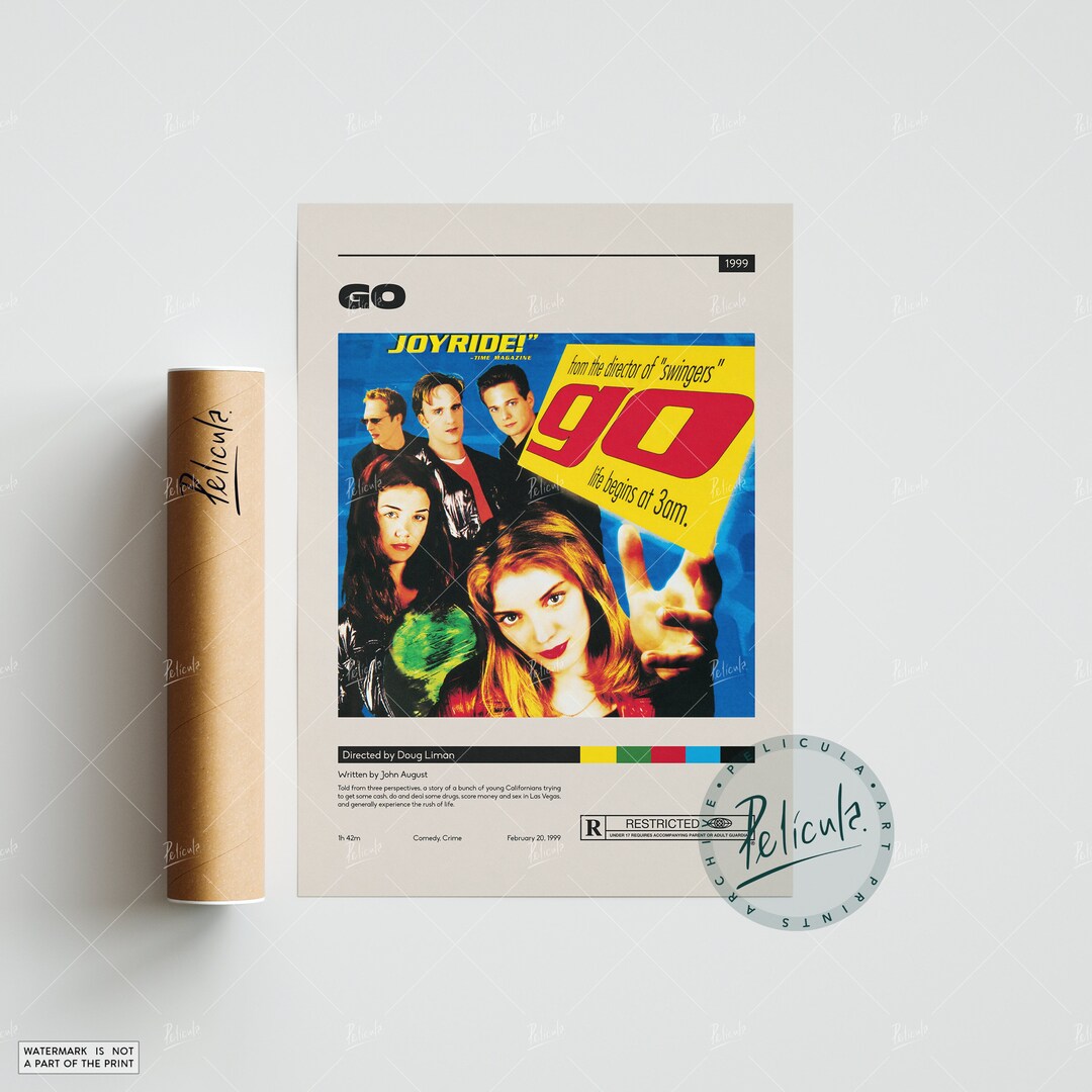 Go Movie Poster Doug Liman Minimalist Movie Poster Vintage Retro Art ...