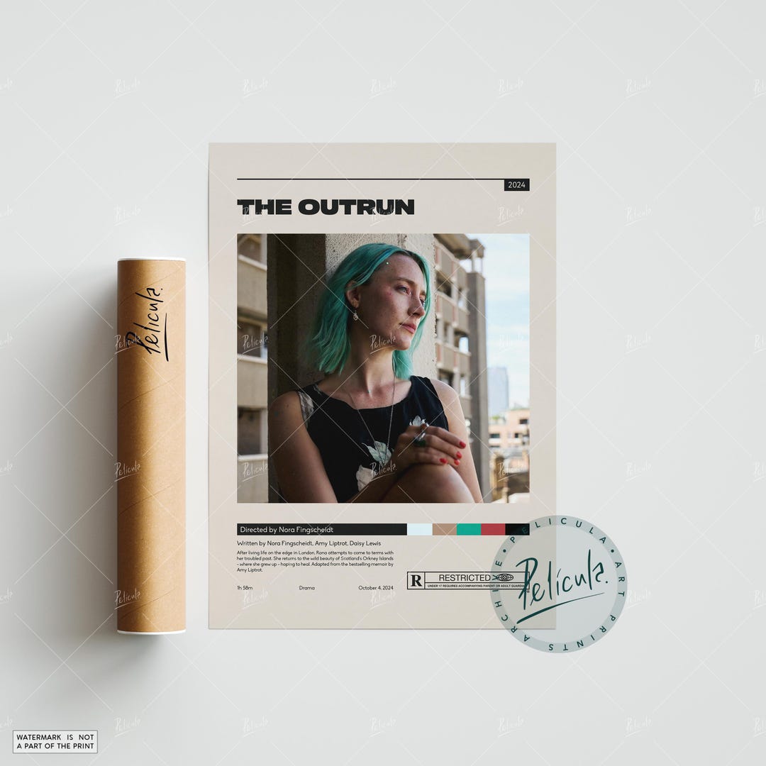 The Outrun Poster Nora Fingscheidt Minimalist Movie Poster Vintage ...