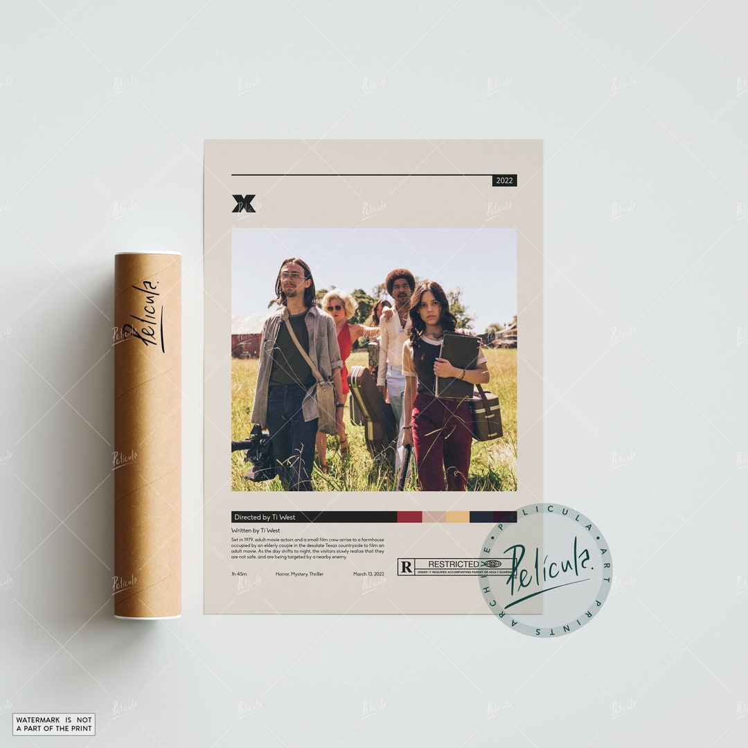 X Poster Ti West Minimalist Movie Poster Vintage Retro Art Print Custom ...
