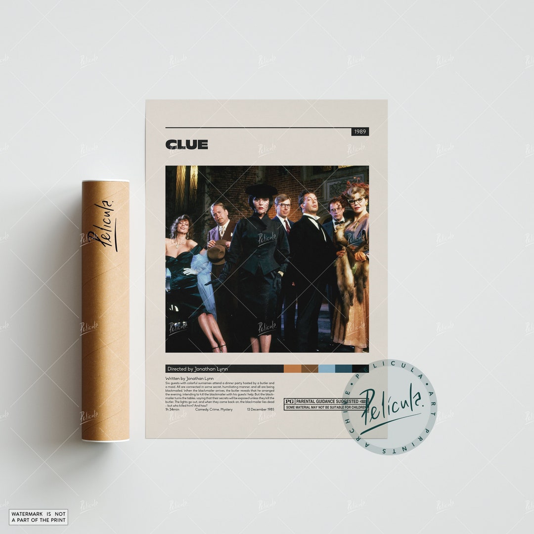 Clue Poster Jonathan Lynn Minimalist Movie Poster Vintage Retro Art ...
