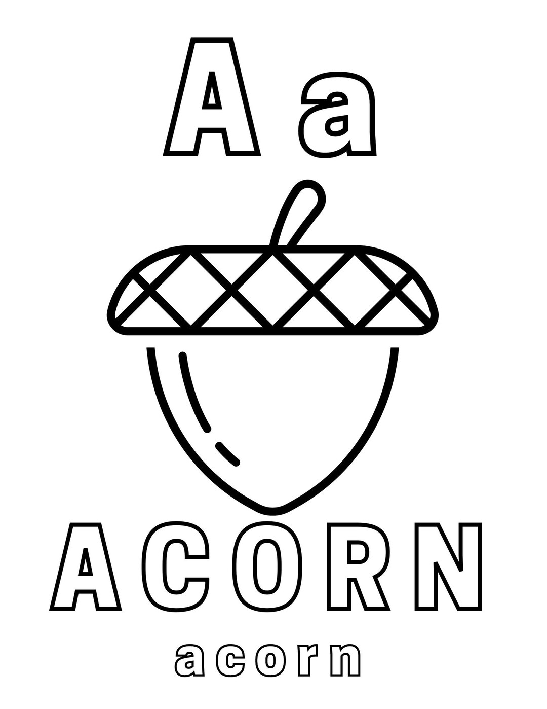 A to Z Printable Coloring Page Learn the Alphabet 26 Coloring Page ...