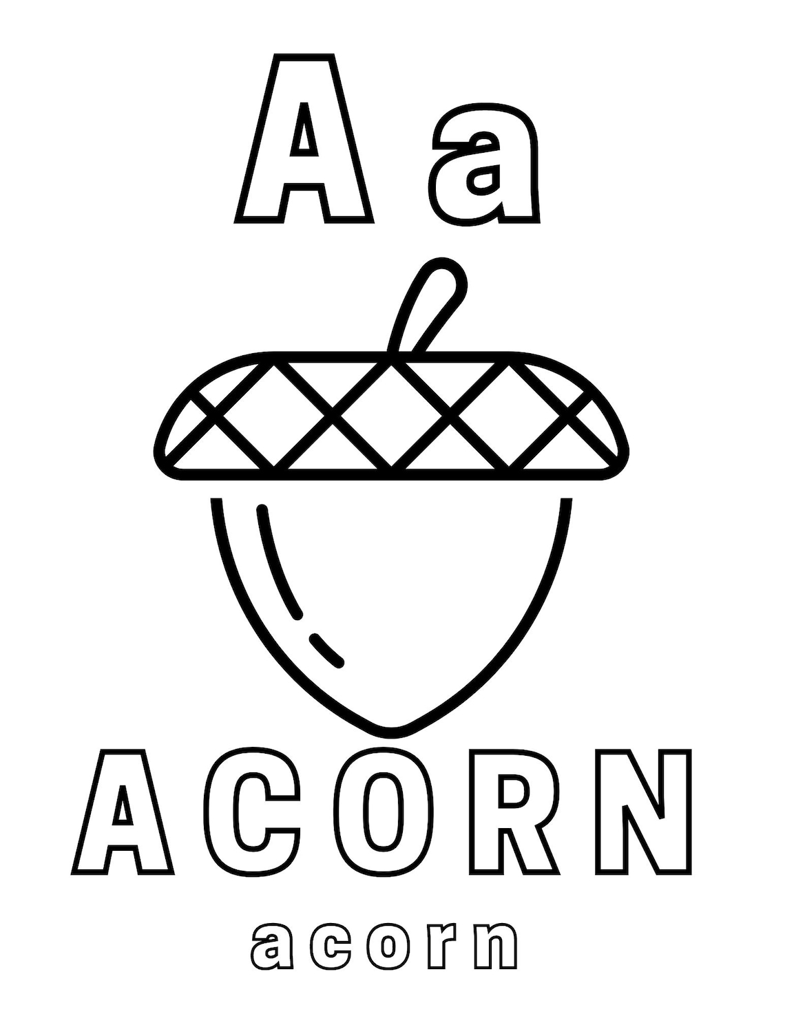 A to Z Printable Coloring Page Learn the Alphabet 26 Coloring Page ...
