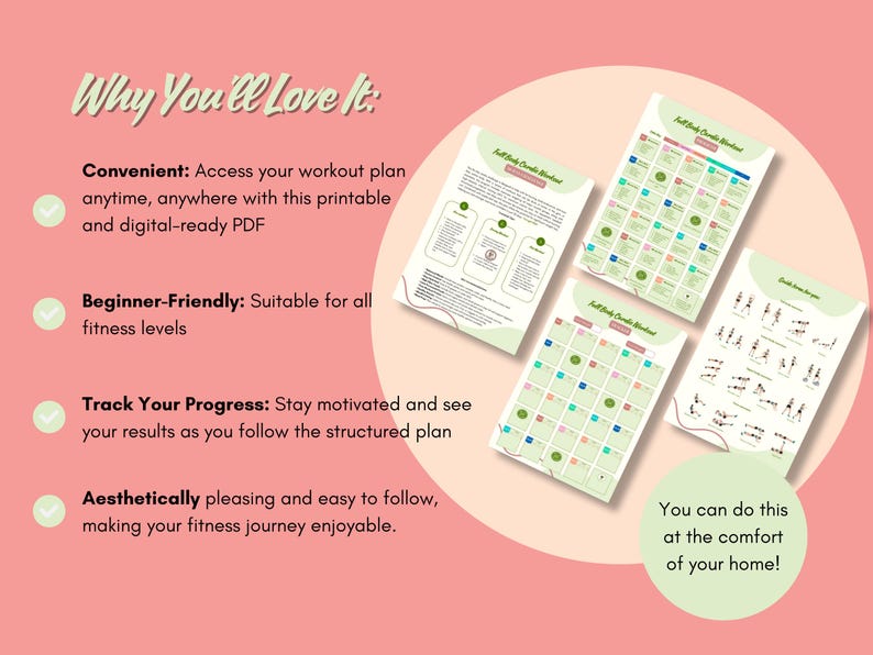 30 Day Full Body Cardio Workout for Women, Fitness Plan for Beginners ...