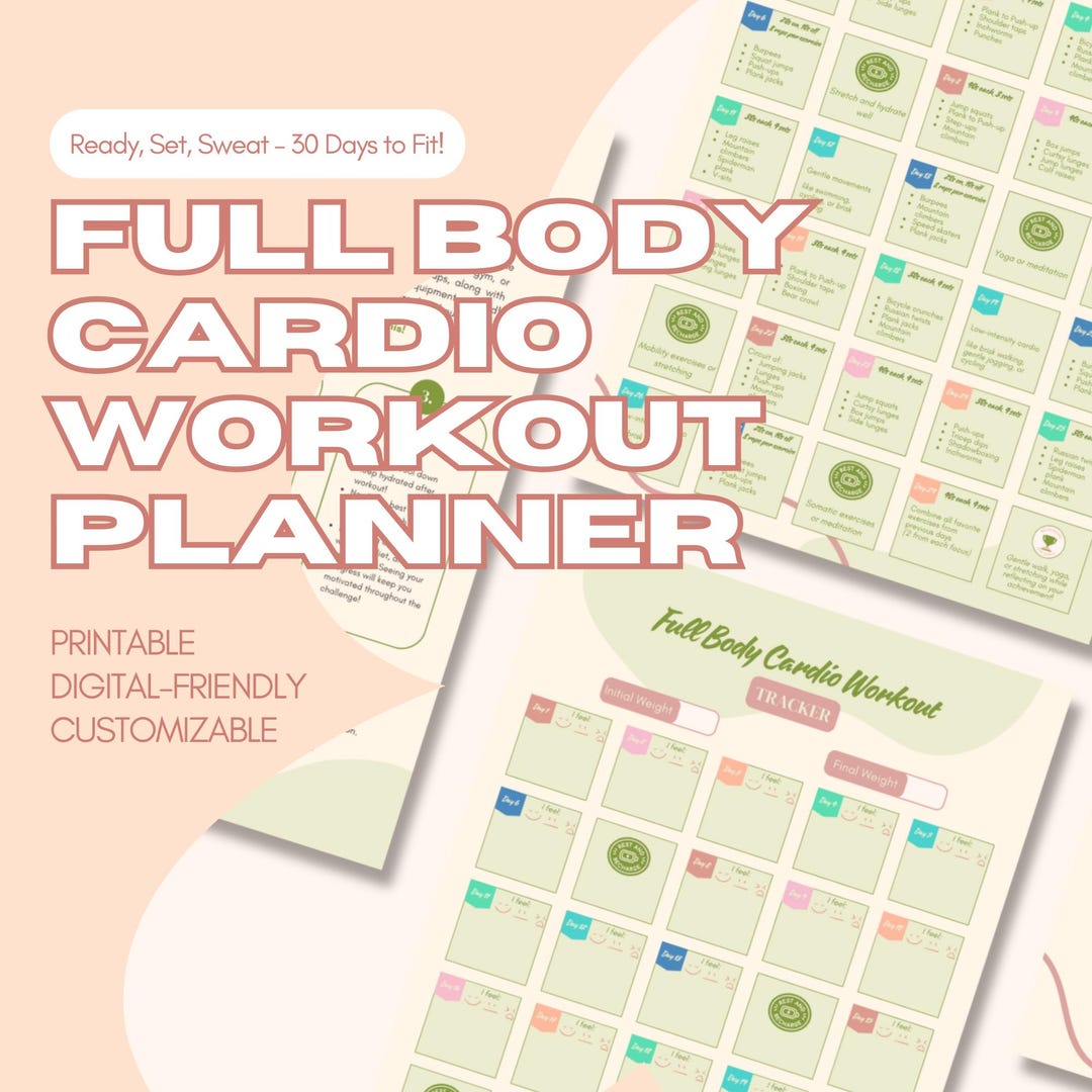 30 Day Full Body Cardio Workout for Women, Fitness Plan for Beginners ...