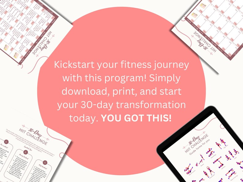 30 Day Full Body HIIT Workout Program No Equipment Workout Plan Women ...