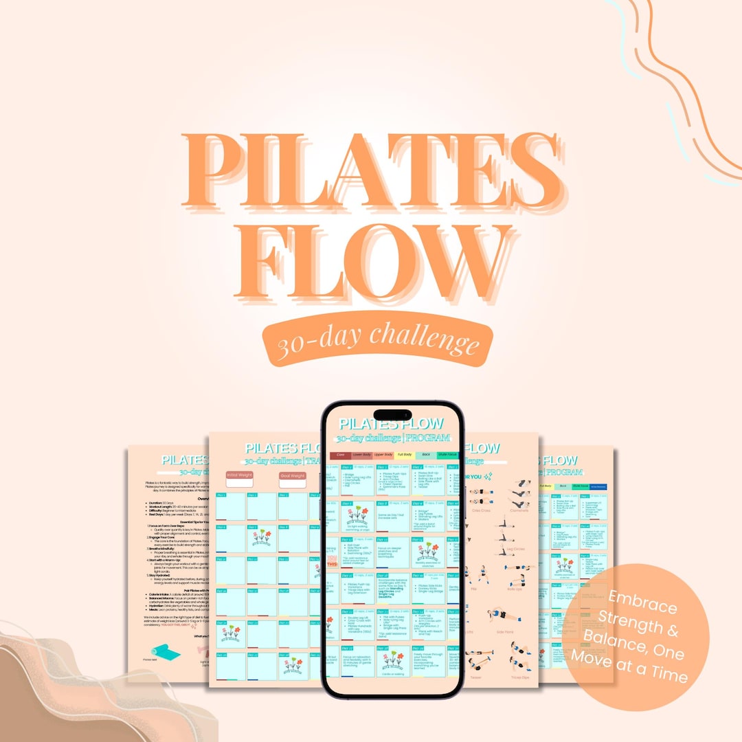30 Day Pilates Workout Plan | Full Body Workout Digital Plan Women ...