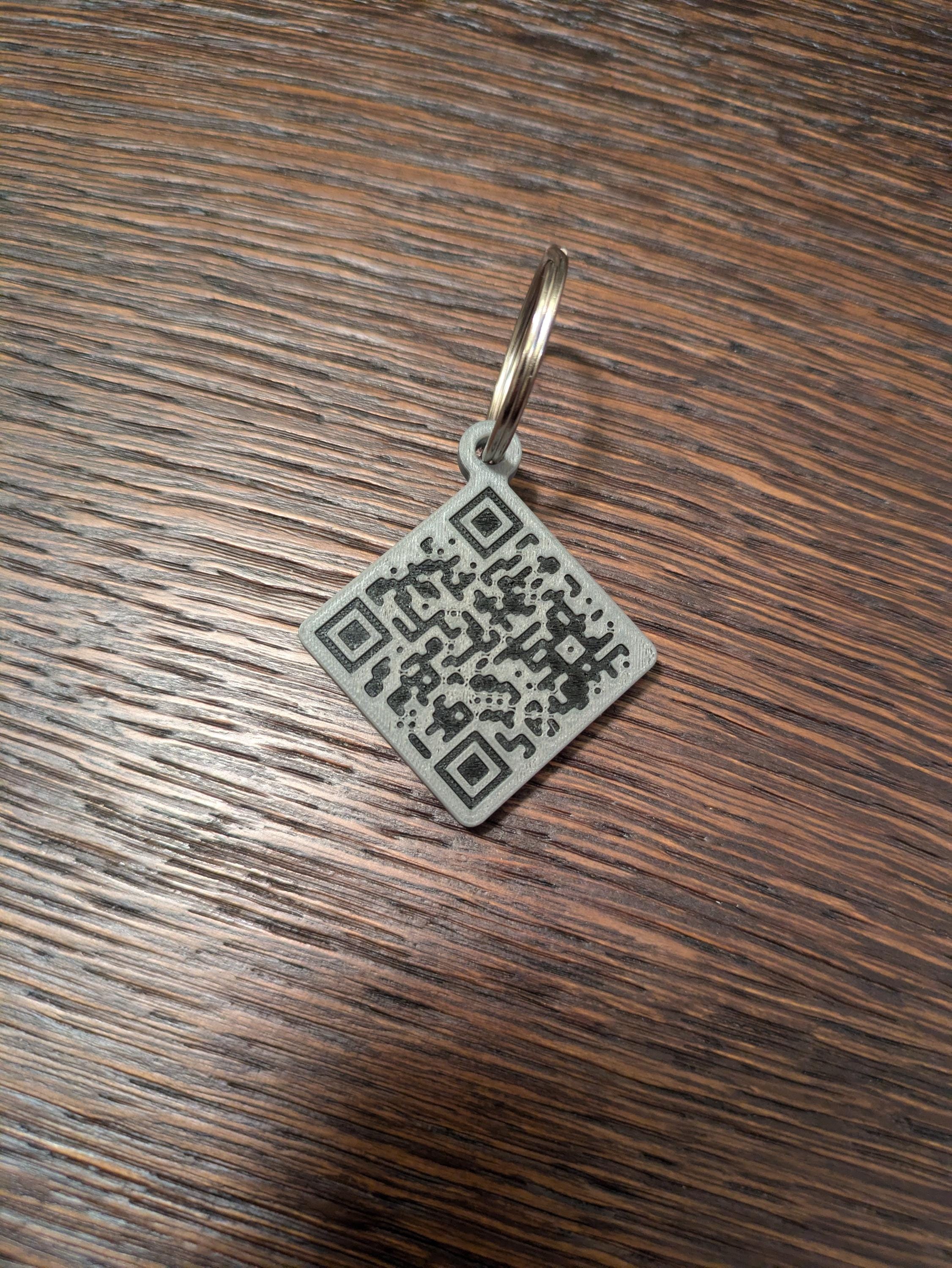 Customizable QR Code Keychain Personalized 3D Printed Keychain for ...