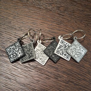 Customizable QR Code Keychain Personalized 3D Printed Keychain for ...