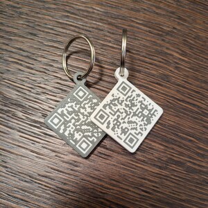 Customizable QR Code Keychain Personalized 3D Printed Keychain for ...