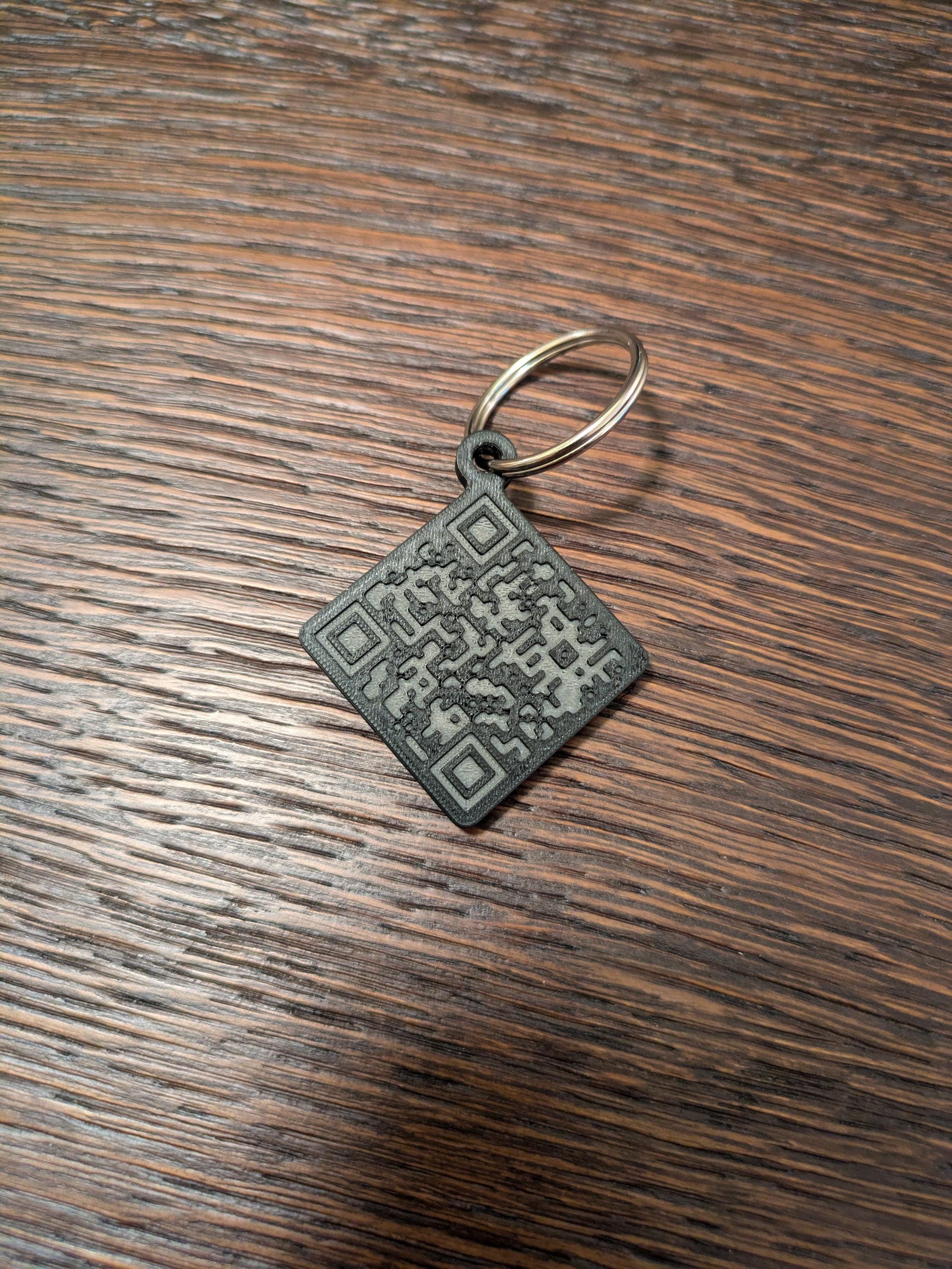 Customizable QR Code Keychain Personalized 3D Printed Keychain for ...