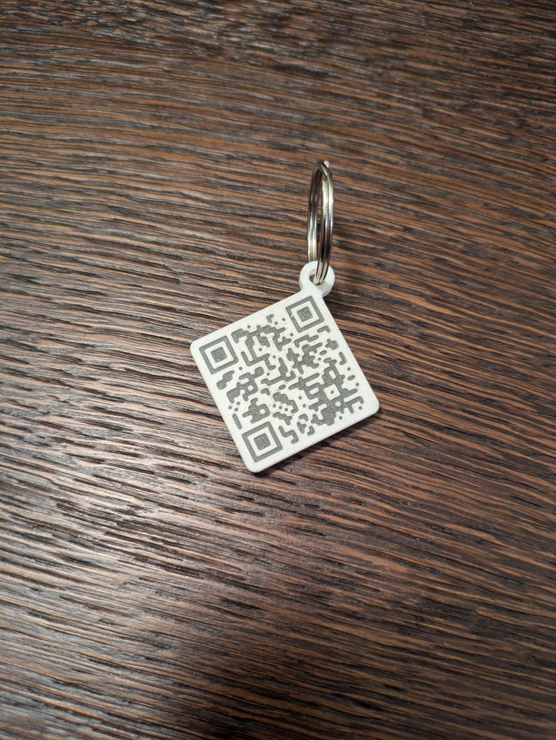 Customizable QR Code Keychain Personalized 3D Printed Keychain for ...