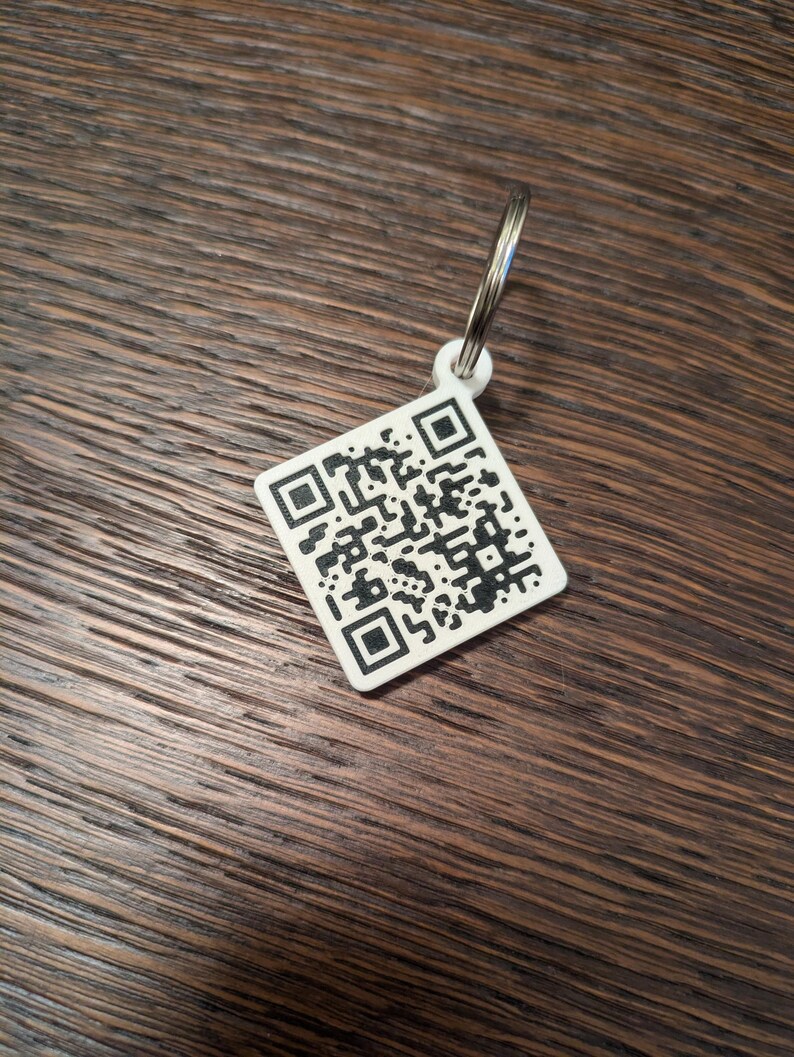 Customizable QR Code Keychain Personalized 3D Printed Keychain for ...