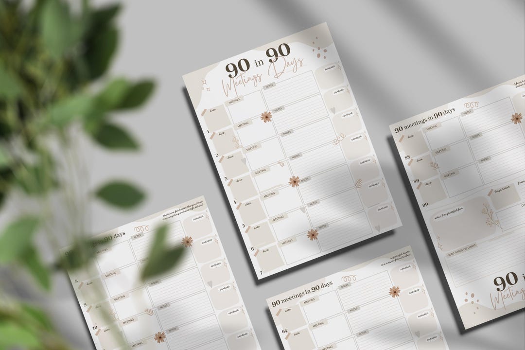 90 in 90 Calendar A4 - Etsy