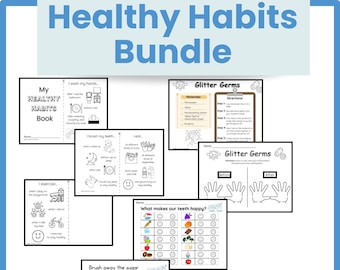 Healthy Habits BINGO 10 Player School Counseling Activity Printable ...
