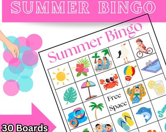 Summer Season Themed Bingo for Classroom or Event 100% Customizable ...