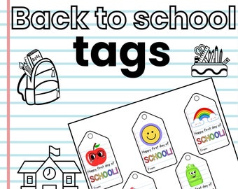 Back to School Name Tags - Etsy