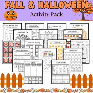 Fall and Halloween Activity Pack - Etsy