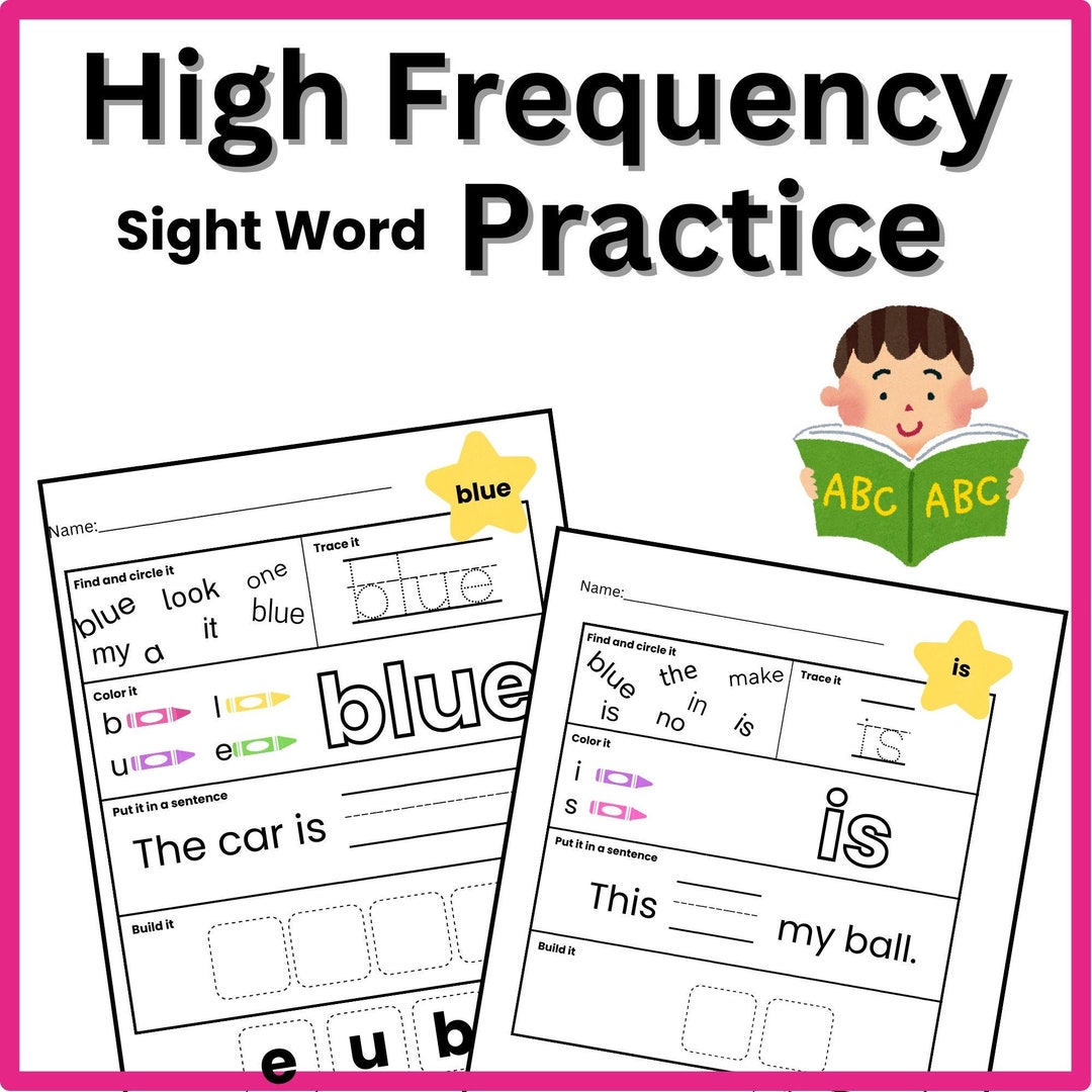 High Frequency Sight Word Practice - Etsy