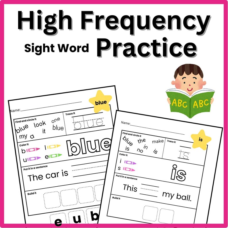 High Frequency Sight Word Practice - Etsy
