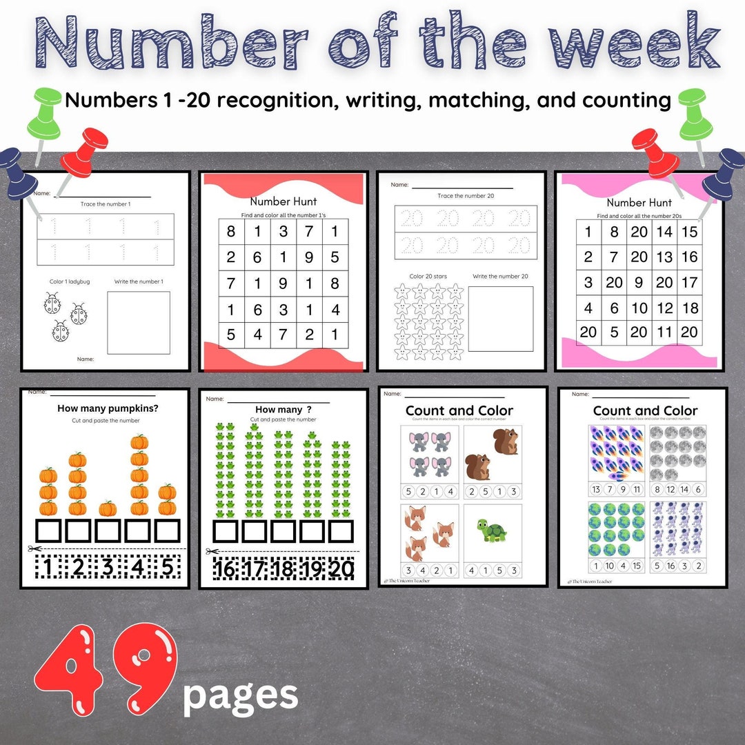Number of the Week Bundle - Etsy