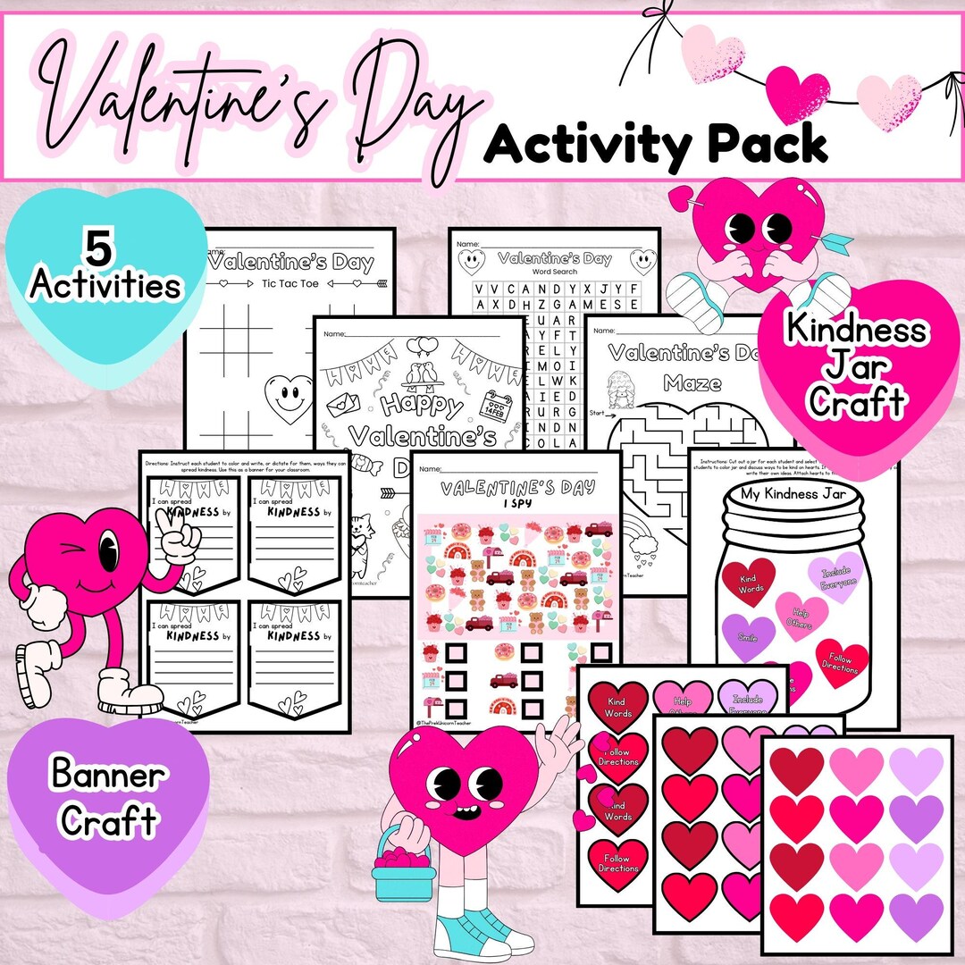 Valentine's Day Activity Pack - Etsy