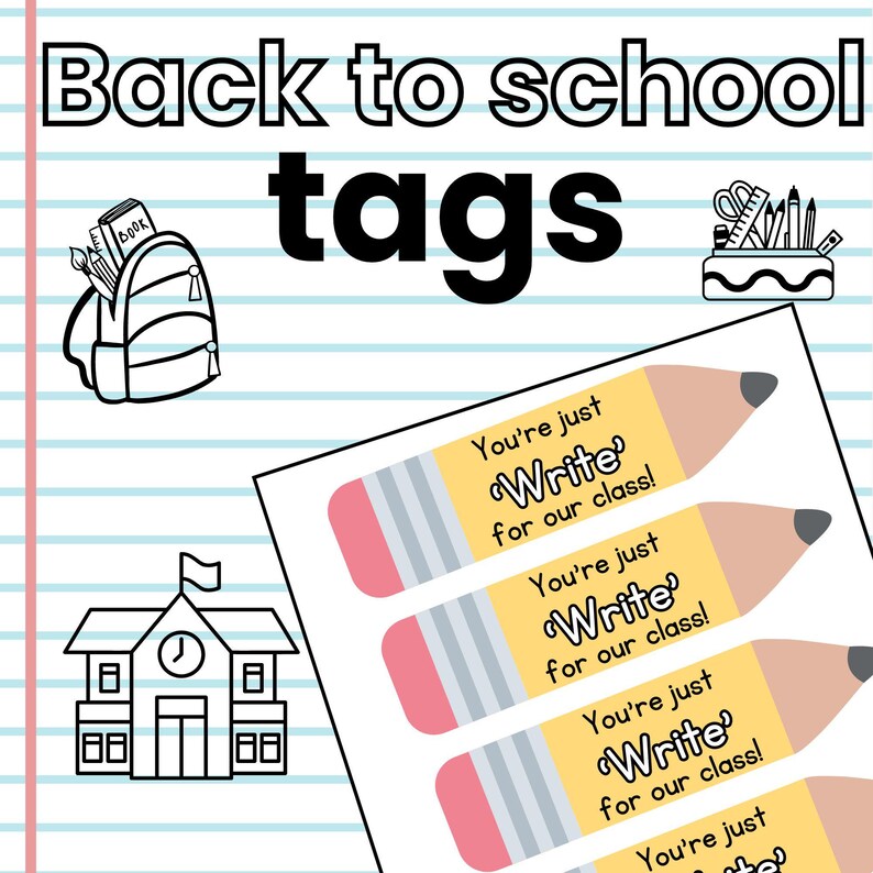 Back to School Tags - Etsy