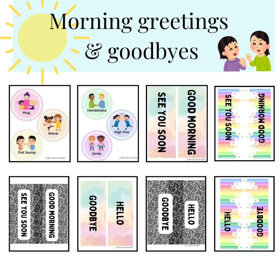 Morning Greetings & Goodbyes - Etsy