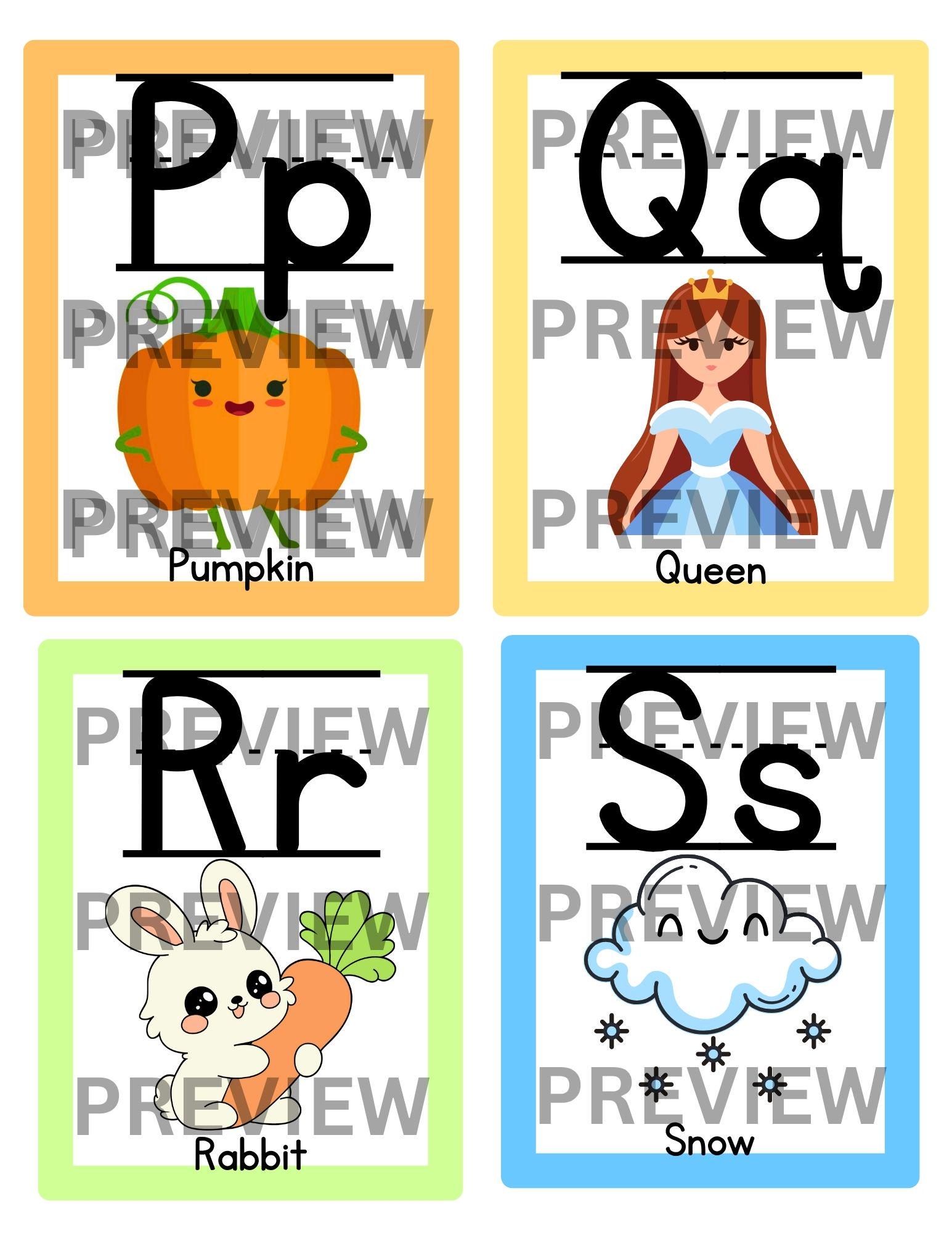 Rainbow Alphabet Posters-classroom Decor - Etsy