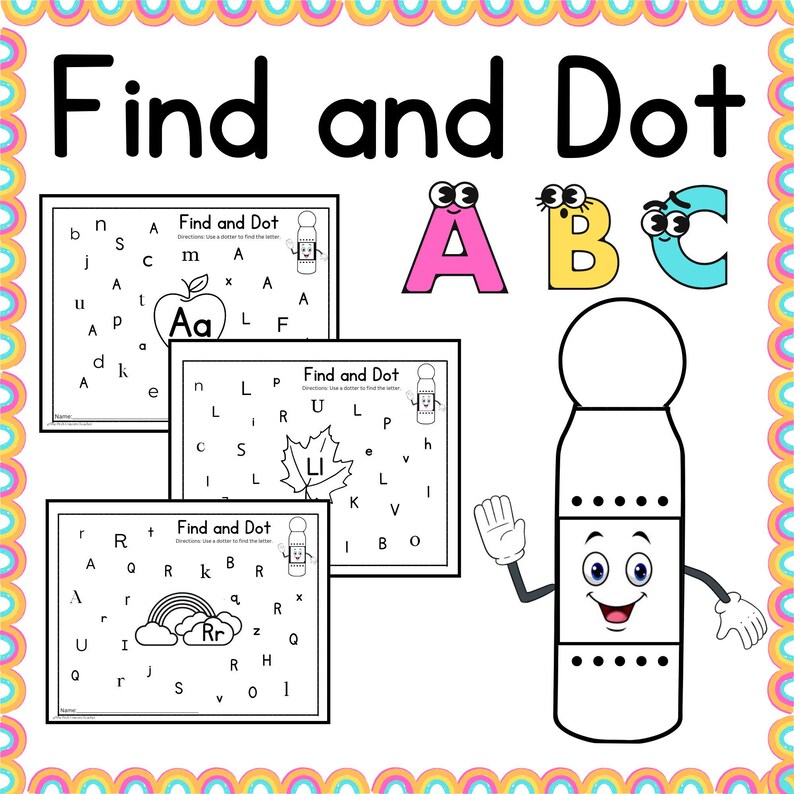 Alphabet Find and Dot - Etsy