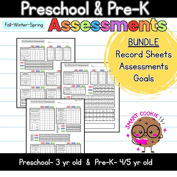 Preschool Assessment - Etsy